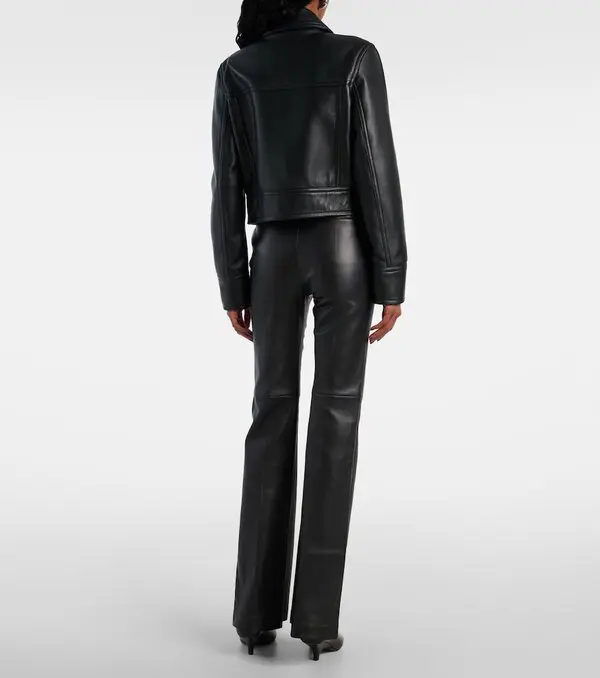 JOSEPH Cropped Leather Jacket