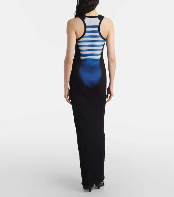 Jean Paul Gaultier Le Male Cotton-Blend Jersey Maxi Dress In Black - 60%  Off | Editorialist