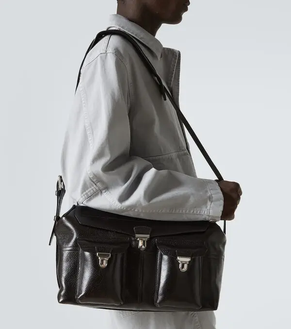 LEMAIRE Leather Shoulder Bag - Brown