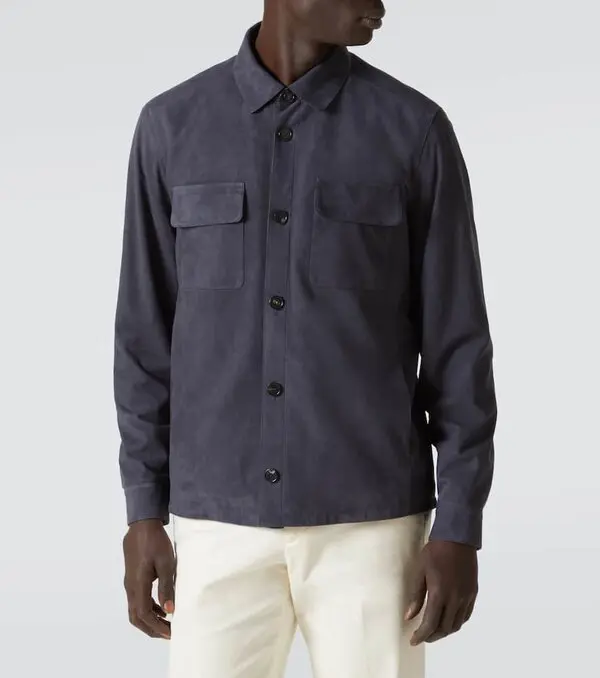 Loro Piana Lowe Suede Overshirt