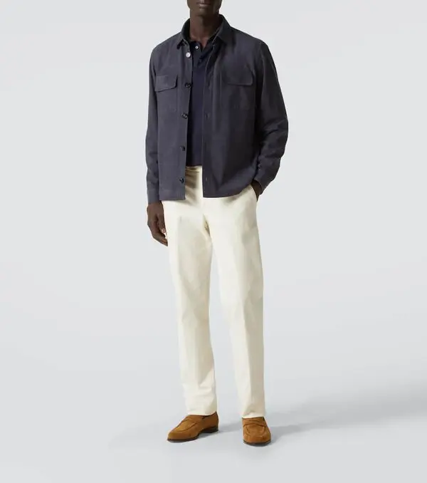 Loro Piana Lowe Suede Overshirt