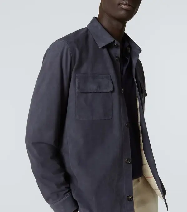 Loro Piana Lowe Suede Overshirt