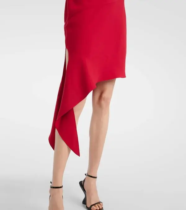 COURREGES Scarf-detail Asymmetric Minidress - Red