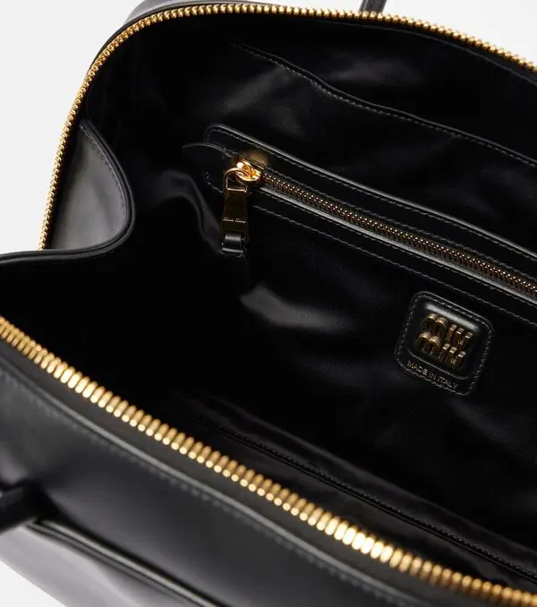 Miu Miu Medium Leather Tote - Black