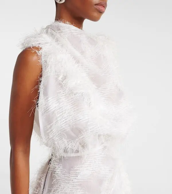 Maticevski Alabaster Silk-blend Gown