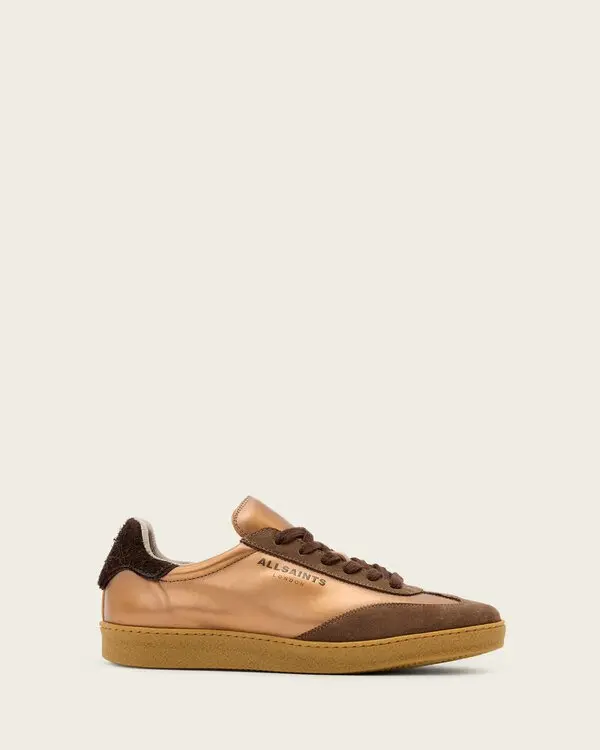 ALLSAINTS Thelma Suede Low Top Sneakers - Bronze/brown