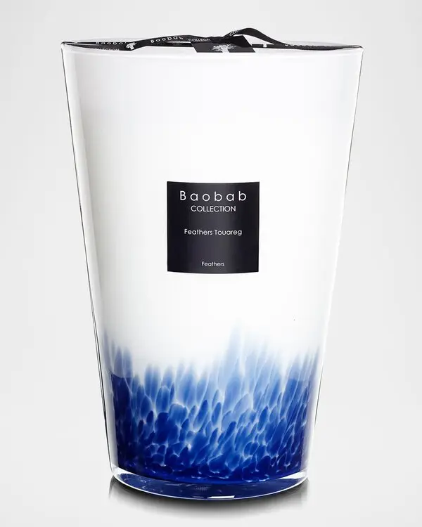 BAOBAB COLLECTION Max 35 Feathers Touareg Scented Candle - White/blue
