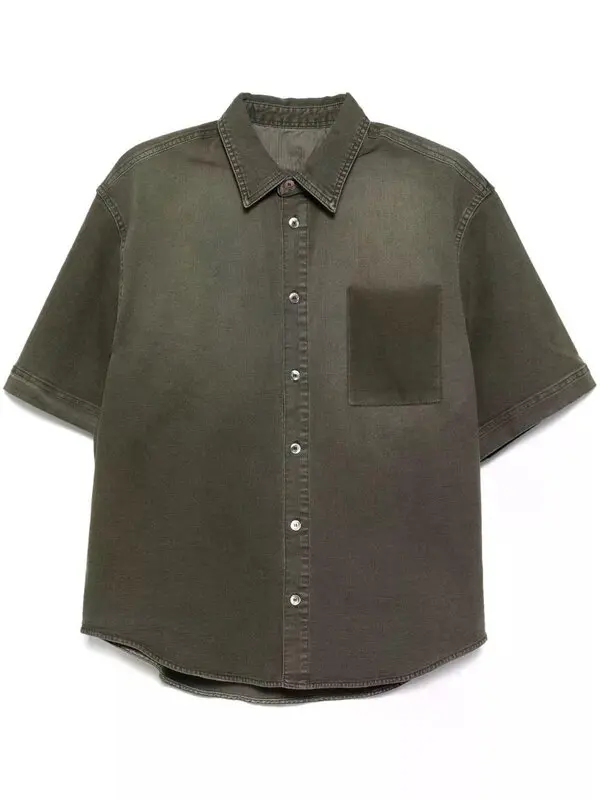 CROQUIS Rounded Hem Shirt - Green