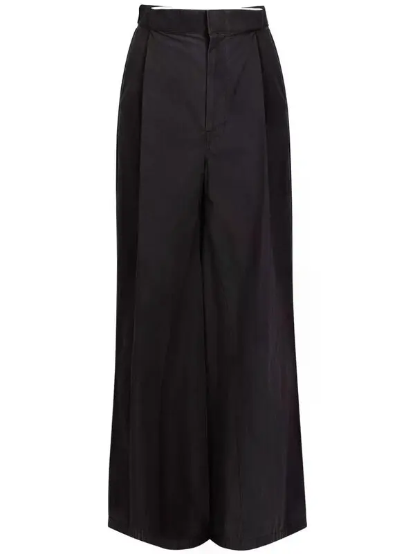 MAISON MARGIELA Four-stitch Logo Palazzo Trousers - Black