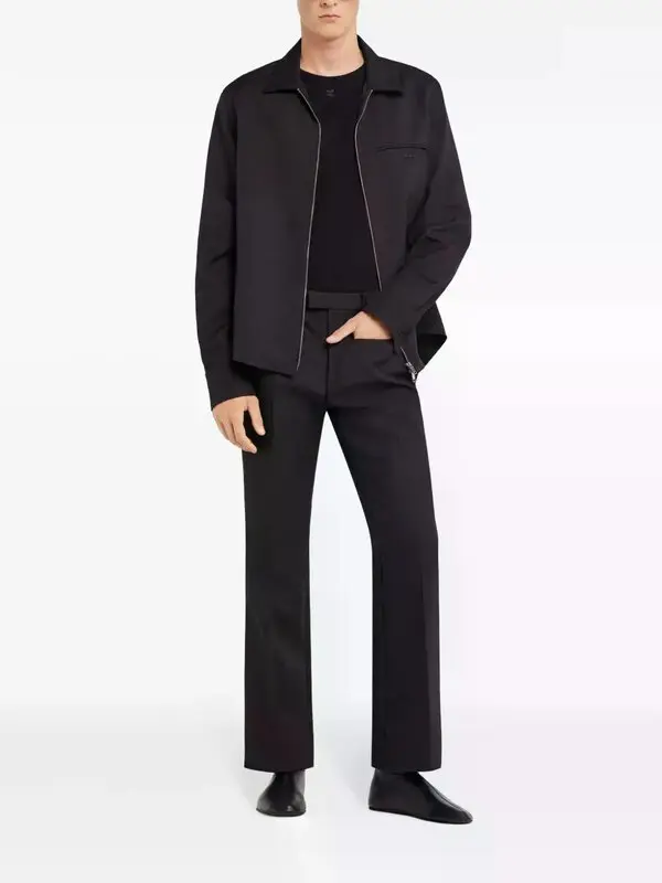 COURREGES Zip Twill Shirt - Black
