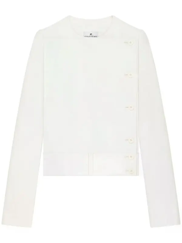 COURREGES Buttoned Tailored Jacket - White