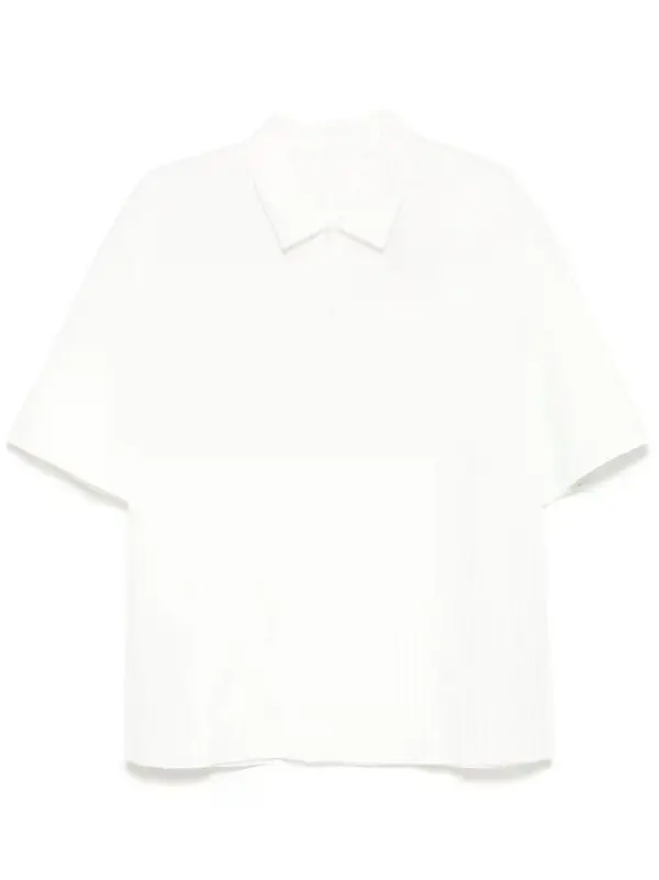 CROQUIS Gathered-detailed Polo Shirt - White