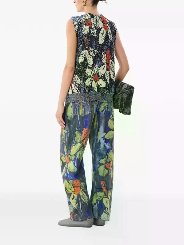 JNBY All-over Floral Print Jeans - Blue