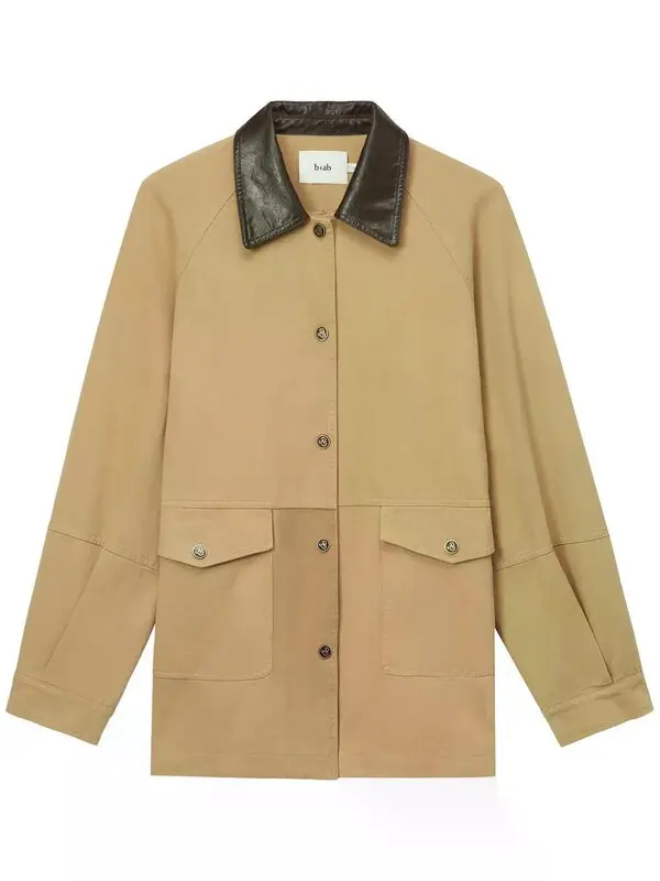 B+AB Contrasting-collar Coat