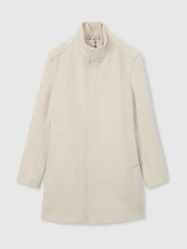 REISS Bhule Wool-blend Hybrid Coat