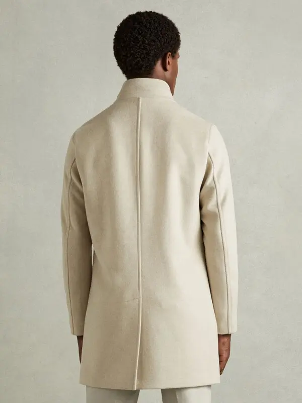 REISS Bhule Wool-blend Hybrid Coat