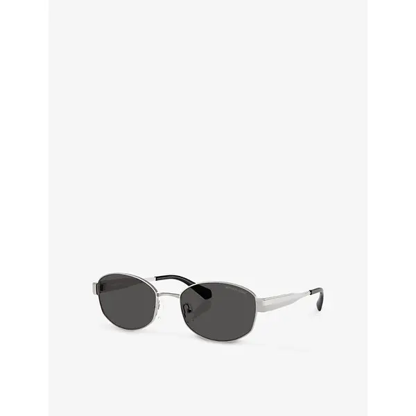 Michael Kors Mk1161 Oval-frame Sunglasses - Silver