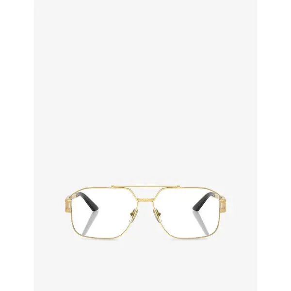 Versace Ve1302 Irregular-frame Optical Glasses - Gold