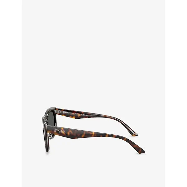 Versace Rectangle-frame Acetate Sunglasses - Brown