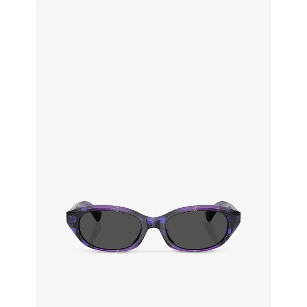 Burberry Be4447d Oval Sunglasses - Purple