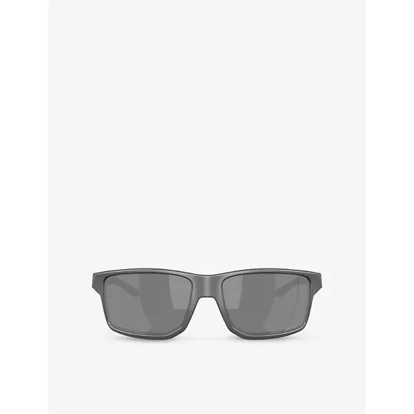 Oakley Gibston Xl Rectangle-frame Sunglasses - Grey