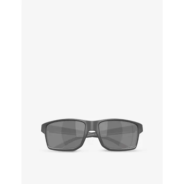 Oakley Gibston Xl Rectangle-frame Sunglasses - Grey