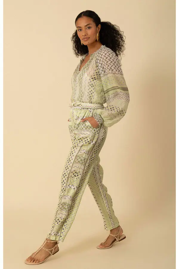 Hale Bob Rhea Charmeuse Pant - Green