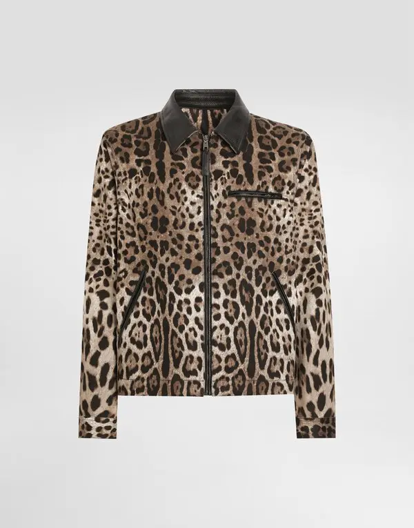 Dolce & Gabbana Leopard Cotton Jacket