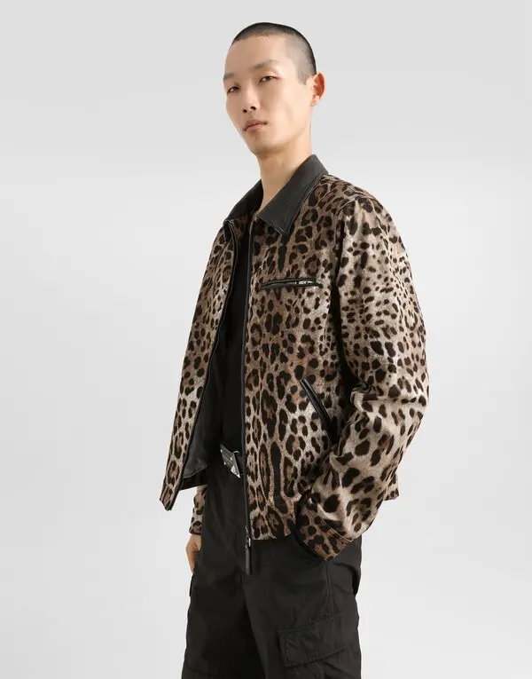 Dolce & Gabbana Leopard Cotton Jacket