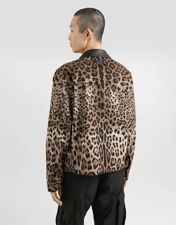 Dolce & Gabbana Leopard Cotton Jacket