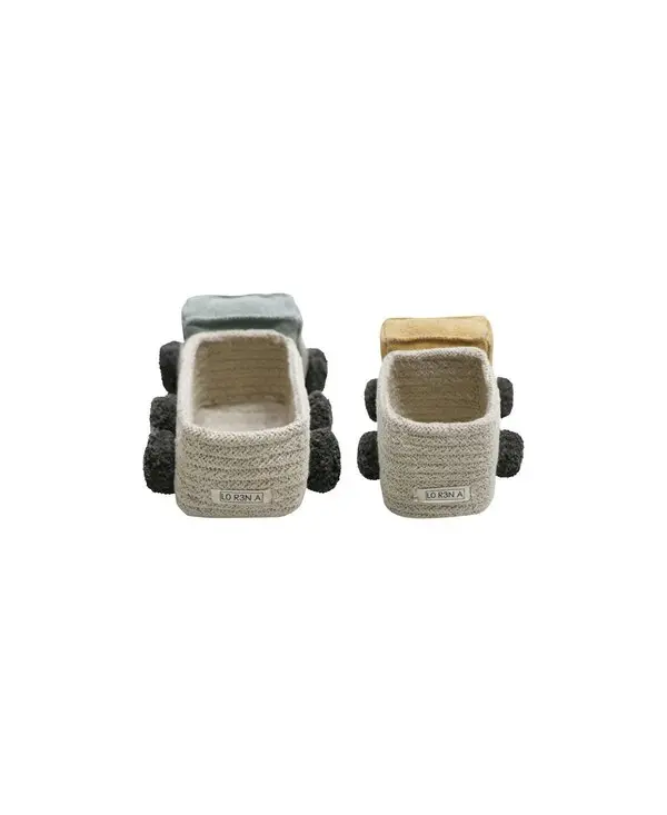 LORENA CANALS Set Of Mini Truck Basket 3" X 9" X 5" & 3" X 8" X 5