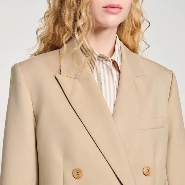 Sandro Double-breasted Suit Jacket