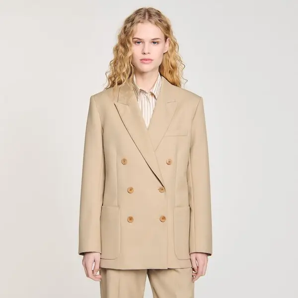 Sandro Double-breasted Suit Jacket