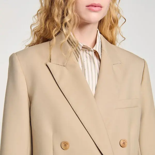 Sandro Double-breasted Suit Jacket