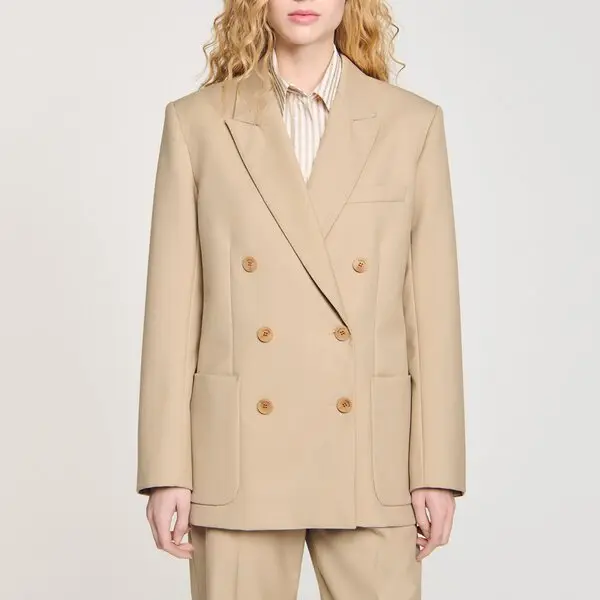 Sandro Double-breasted Suit Jacket