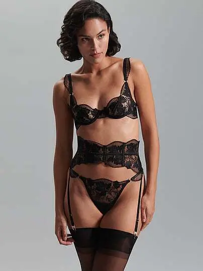 Victoria's Secret Bluebella Gabriella Waspie Suspender - Black