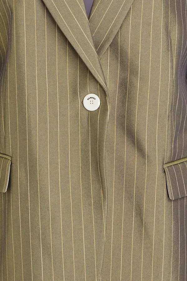 Sandro Pinstriped Twill Blazer