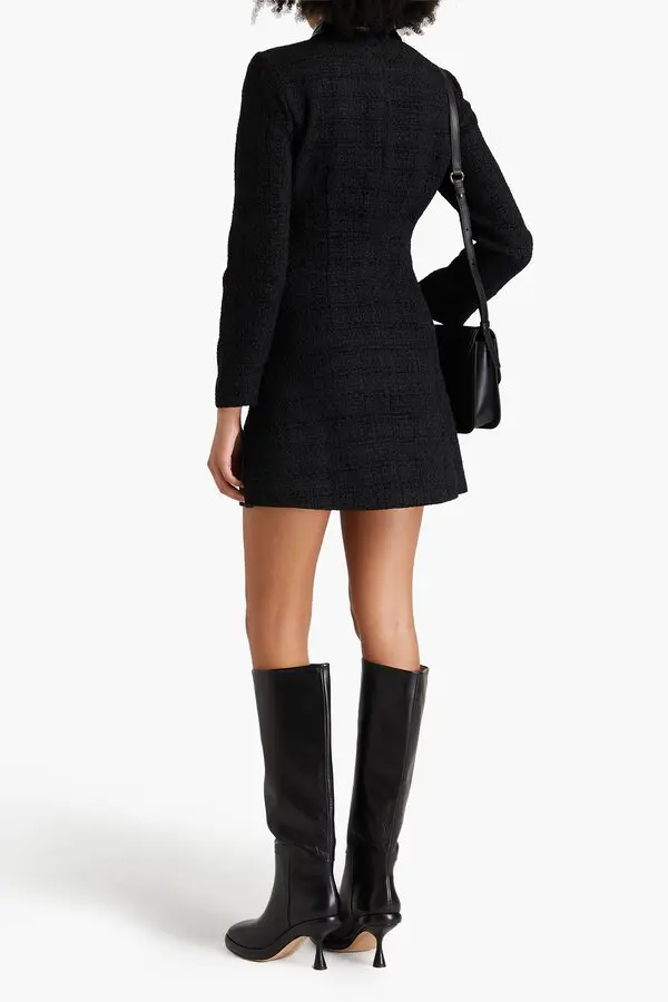 Maje Tweed Shirt Mini Dress