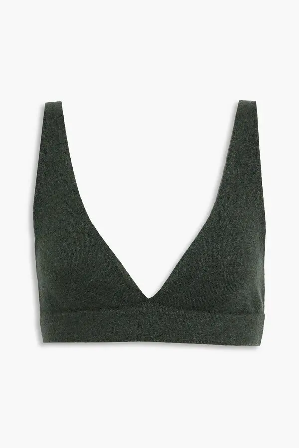 LISA YANG Capucine Cashmere Bra Top - Forest Green