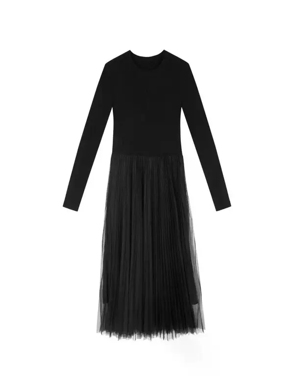JNBY Long Sleeve Midi Dress - Black