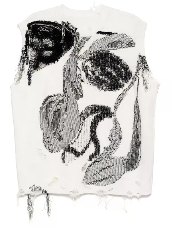 JNBY Jacquard Vest - White