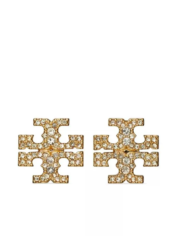 Tory Burch Kira Pave Stud Earrings - Gold