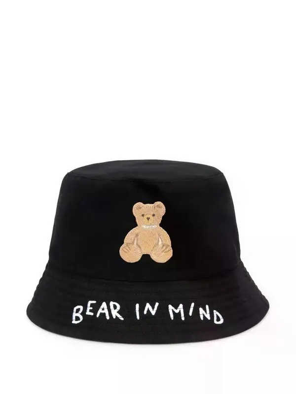 Palm Angels Bear In Mind Bucket Hat - Black