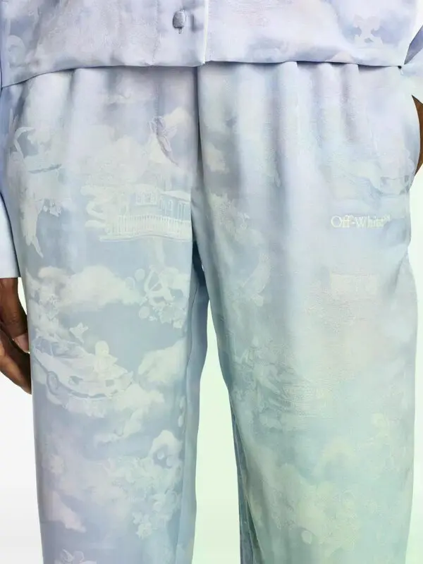 Off-White Fresco-jacquard Pyjamas Trousers