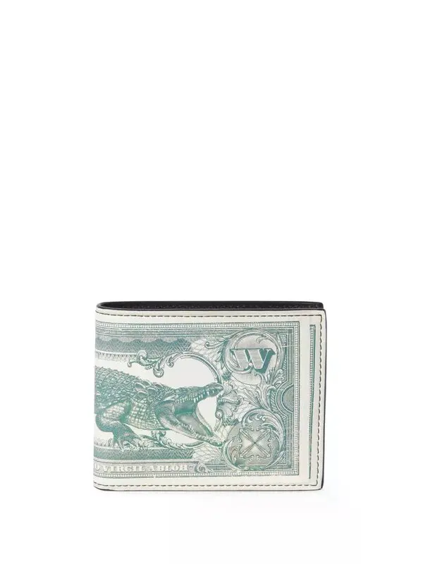Off-White Off Currency Wallet - Green