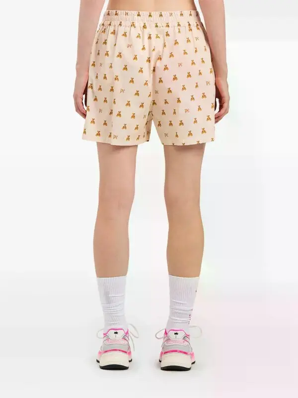 Palm Angels Mini Bear Monogram Shorts - Pink