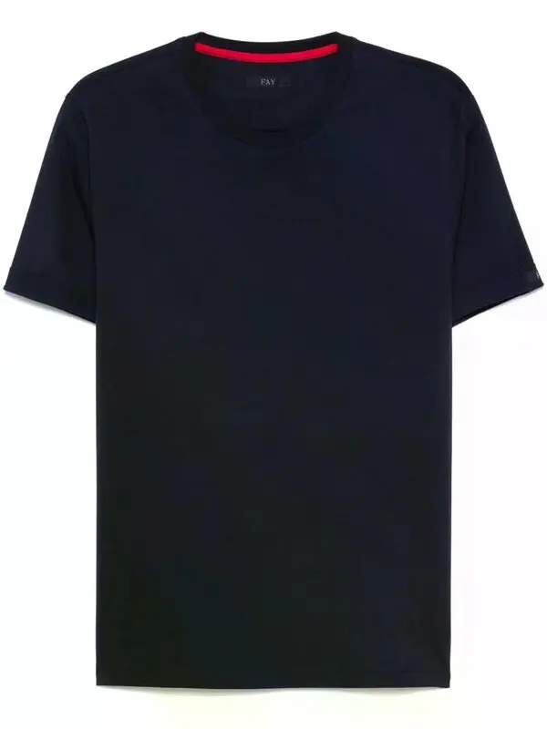 FAY Cotton T-shirt - Blue