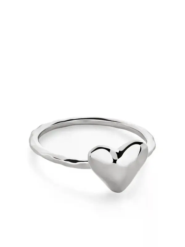 Monica Vinader Heart Stacking Ring - Silver
