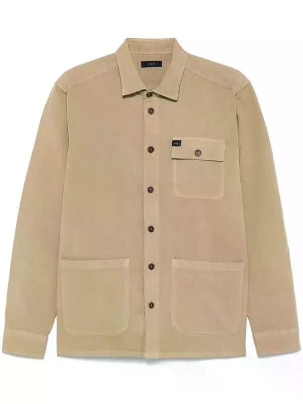 FAY Button-up Overshirt - Neutrals