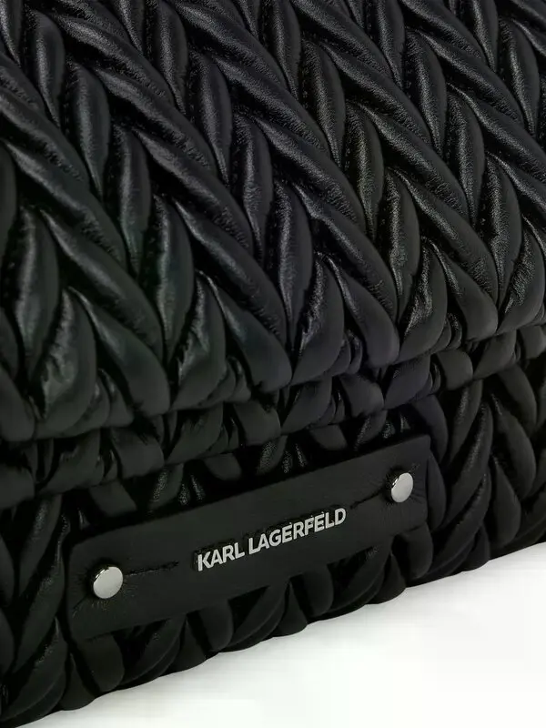 Karl Lagerfeld K/weave Shoulder Bag - Black